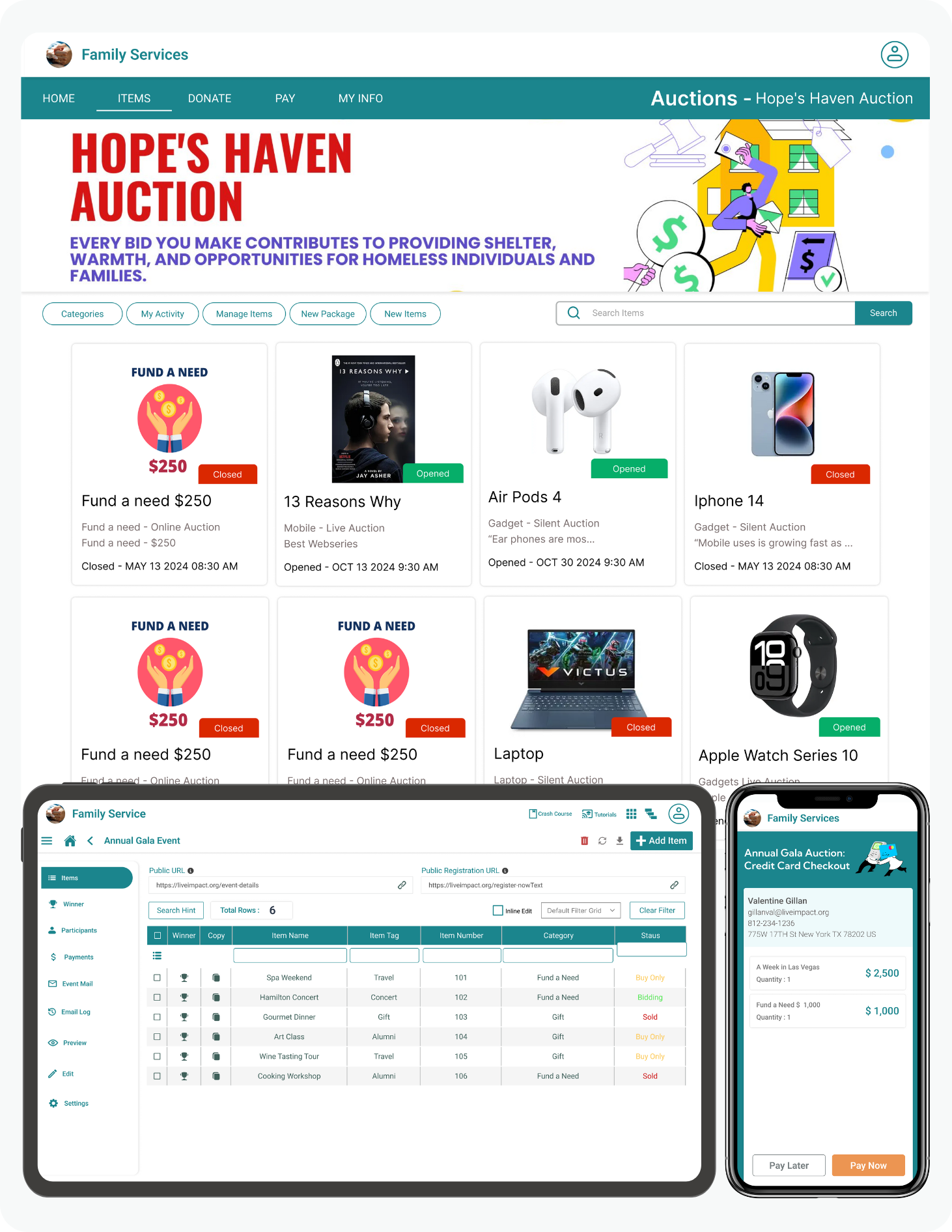 Best Fundraising Auctions Software for Nonprofits | LiveImpact